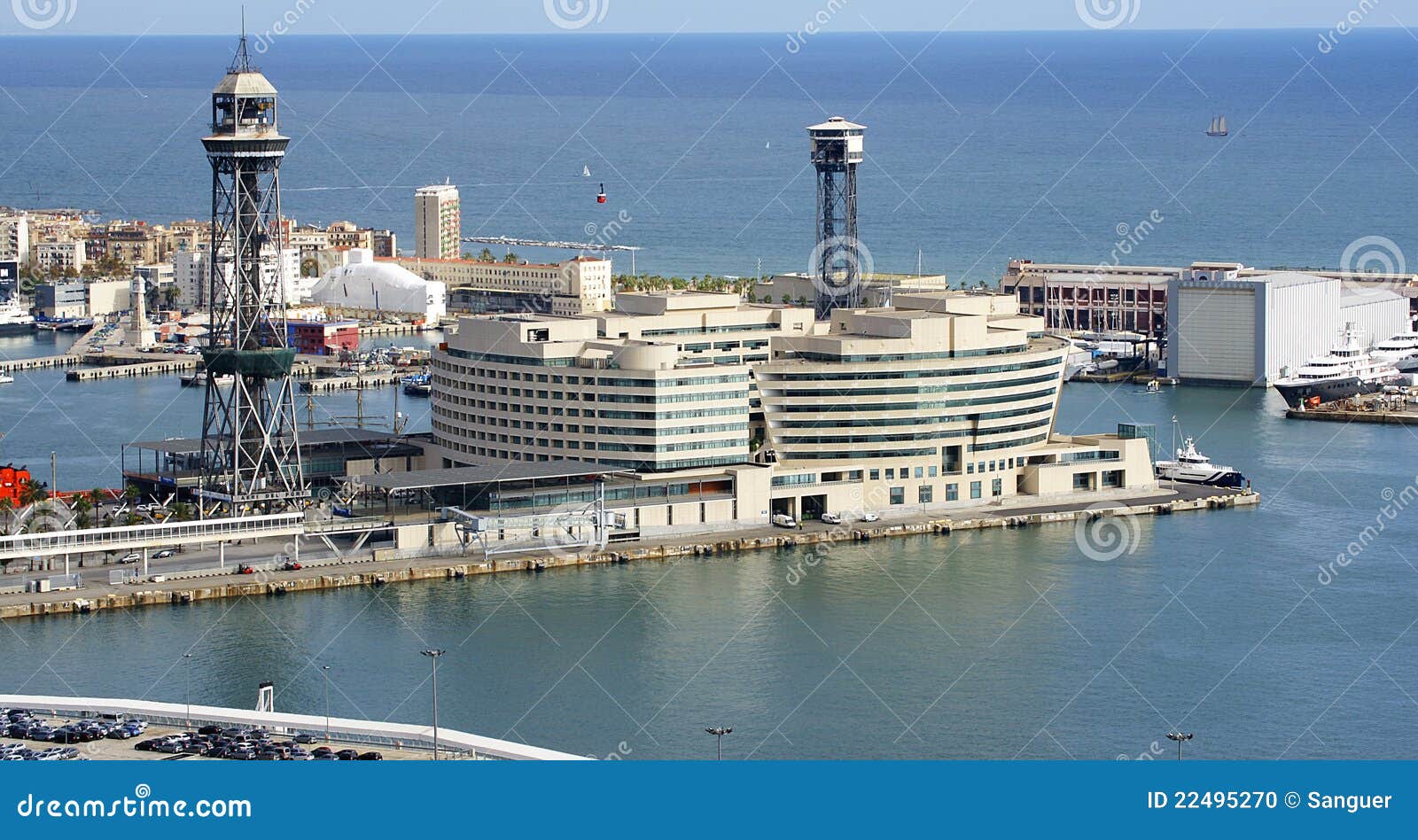 Panoramic of the port stock photo. Image of world, metal - 22495270