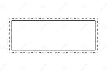Panoramic Postage Stamp Outline Border Vector Stock Vector ...