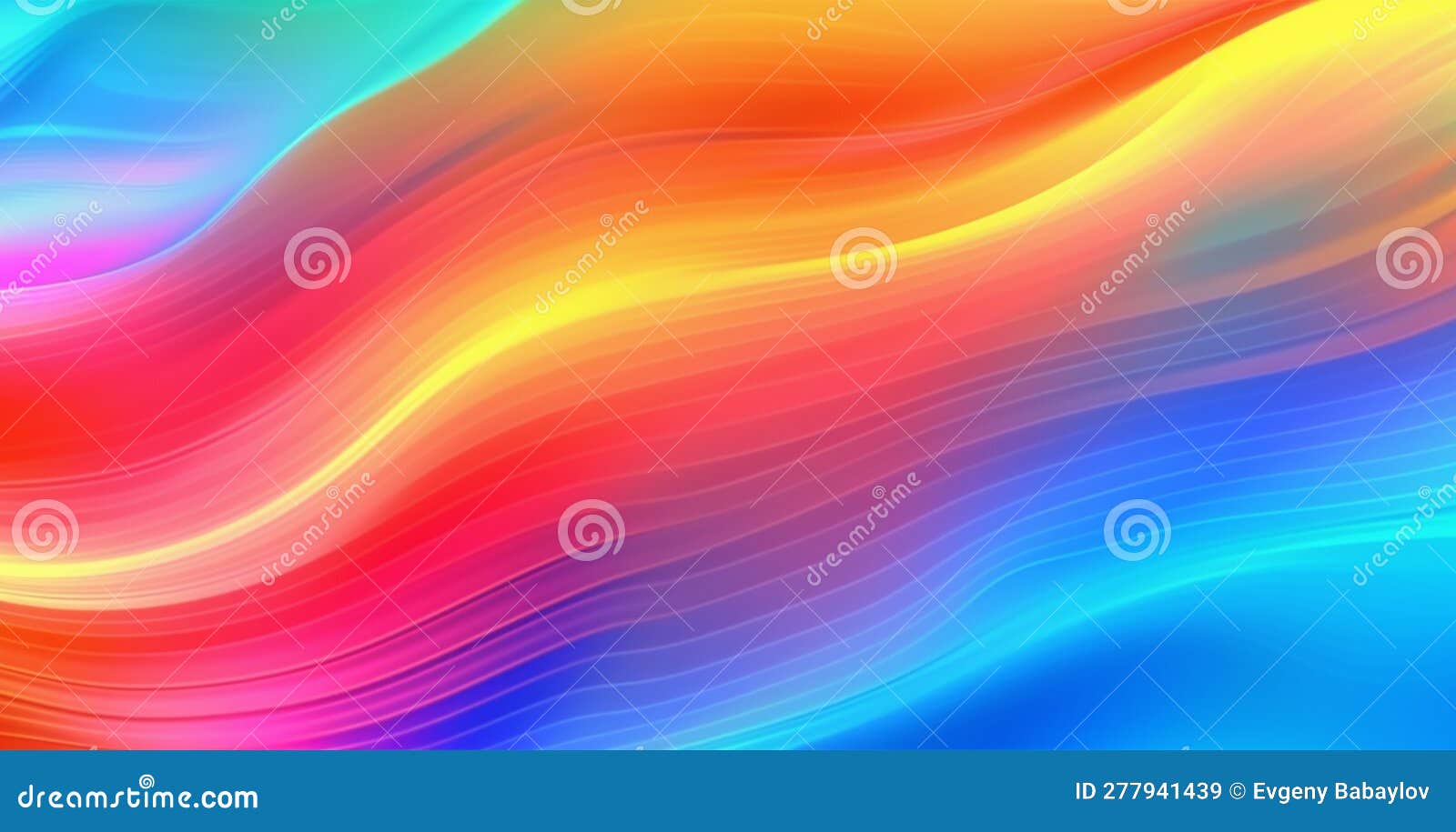 Panoramic Rainbow Background, Colorful Waves, Curved Lines - AI ...