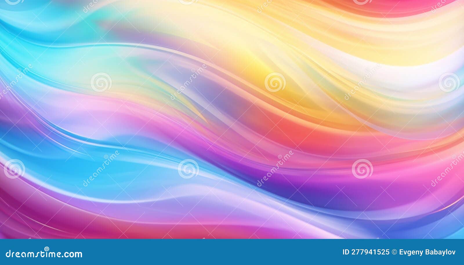 Panoramic Rainbow Background, Colorful Waves, Curved Lines - AI ...