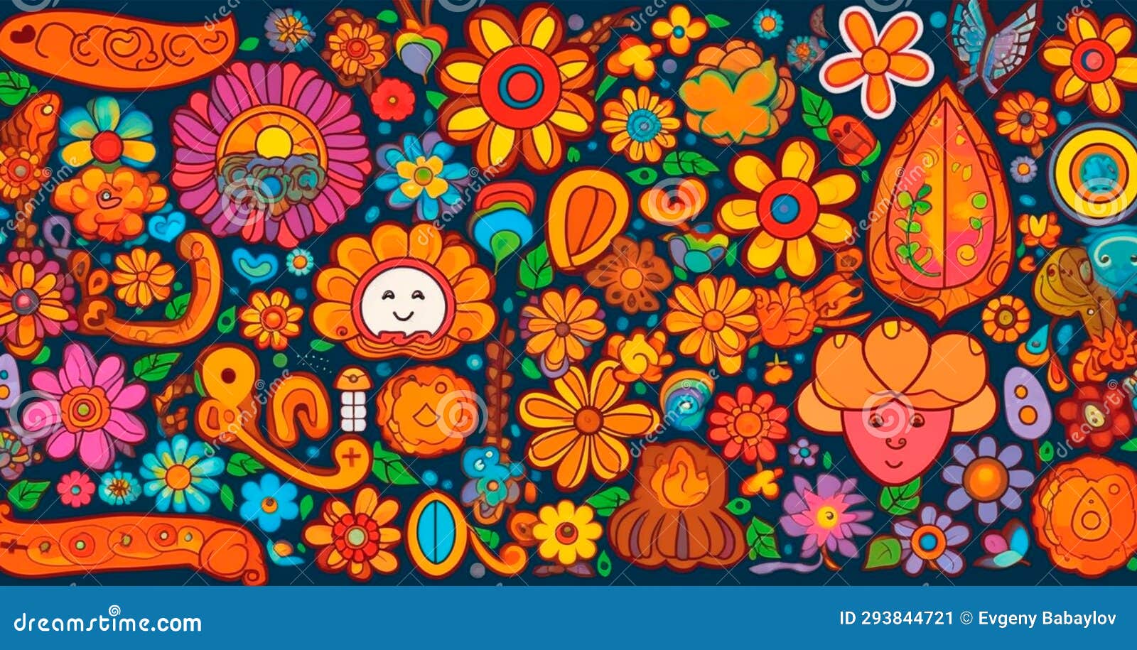 Panoramic Retro Animation Background of the 80s, Stylish Template - AI ...