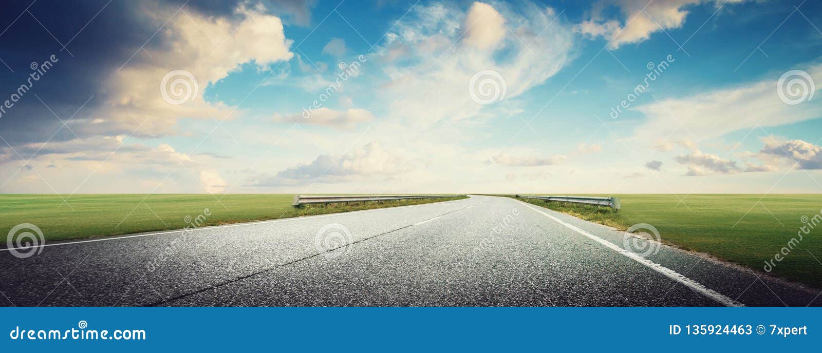 Panoramic road highway stock image. Image of movement - 135924463