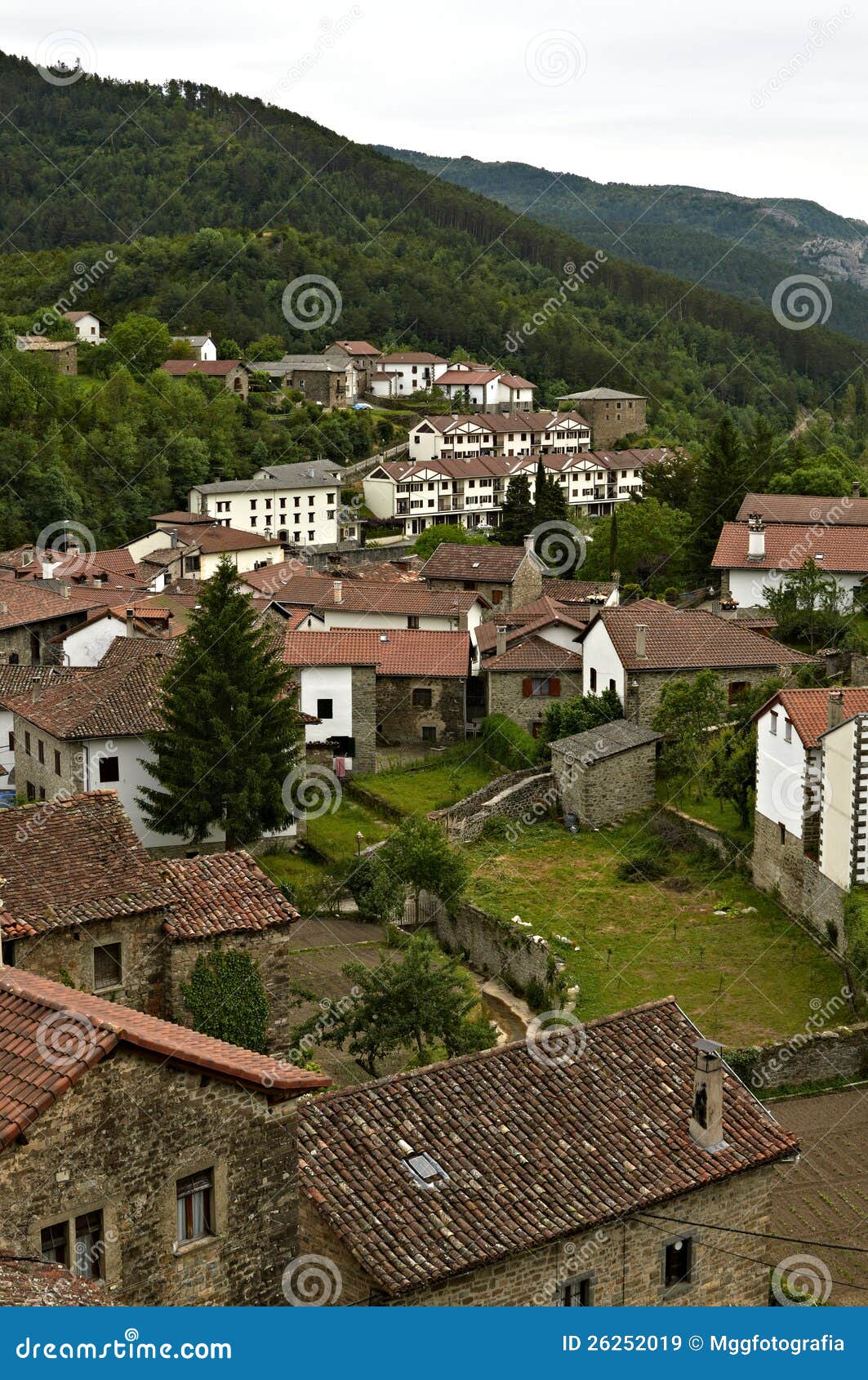 Panoramic of Roncal stock image. Image of roncal, mountain - 26252019