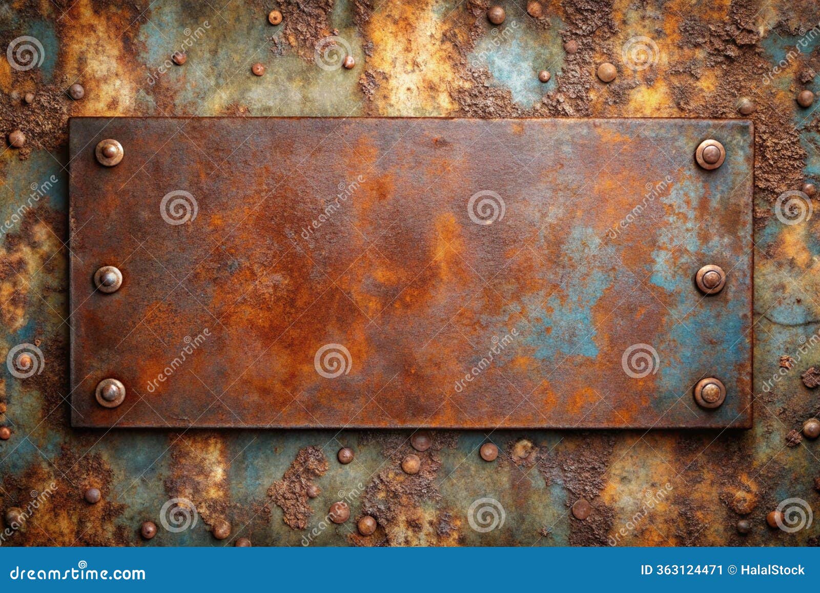 Panoramic Rusted Metal Texture with Oxidized Background Stock ...