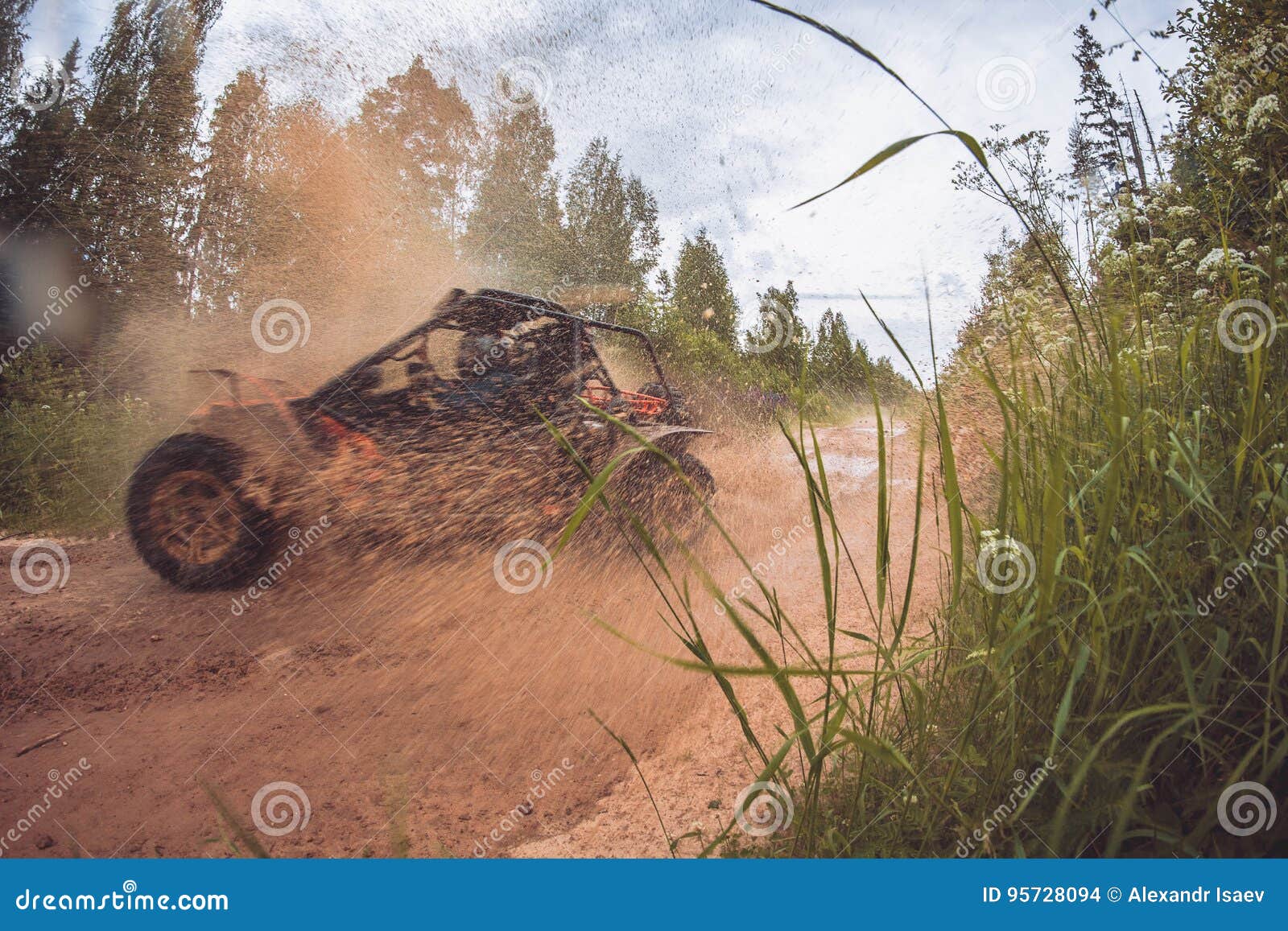 Panoramic Scene of Mud Splash in Off-road Racing Stock Photo - Image of ...