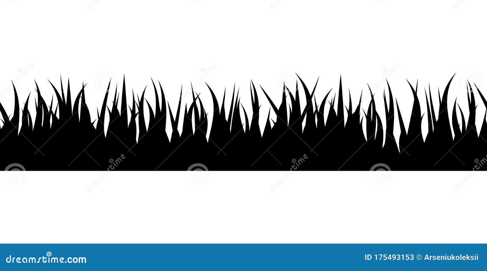 Seamless Grass Silhouette Cartoon Vector | CartoonDealer.com #8442507