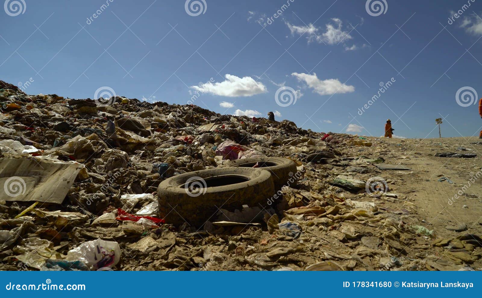 Panoramic Shot of a City Dump. Plastic Pollution 4K Stock Footage ...