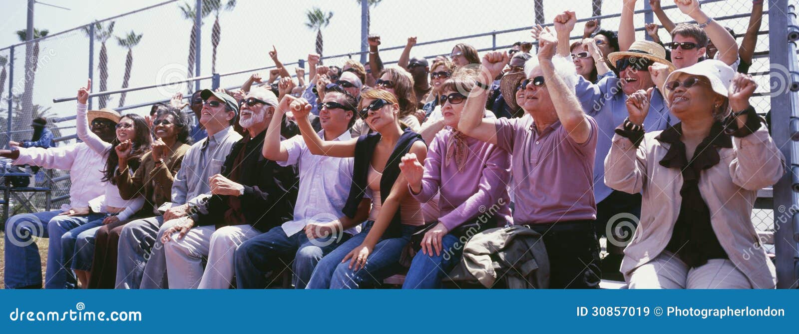 Panoramic Shot of Crowd Cheering in Stadium Stock Image - Image of 7579 ...