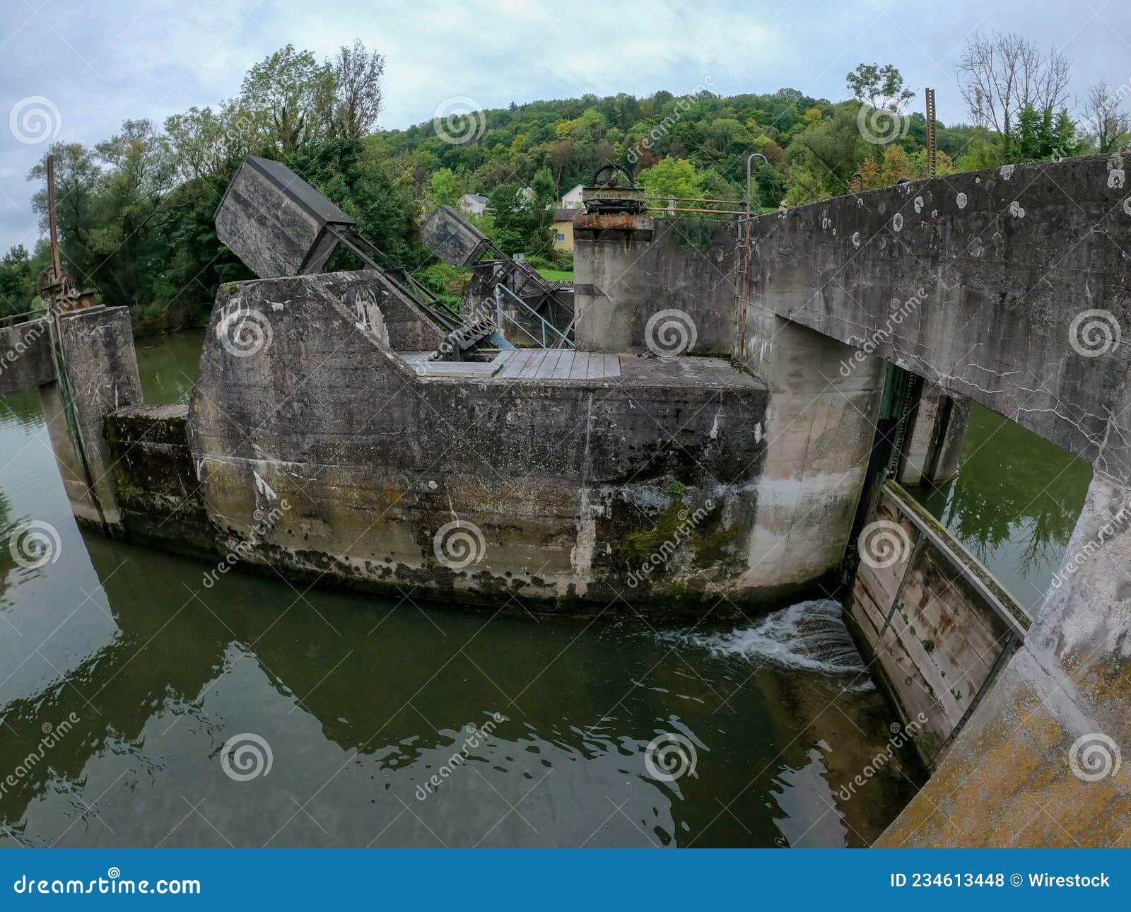 Panoramic Shot of a Hydraulic Structure in Daylight. Stock Photo ...