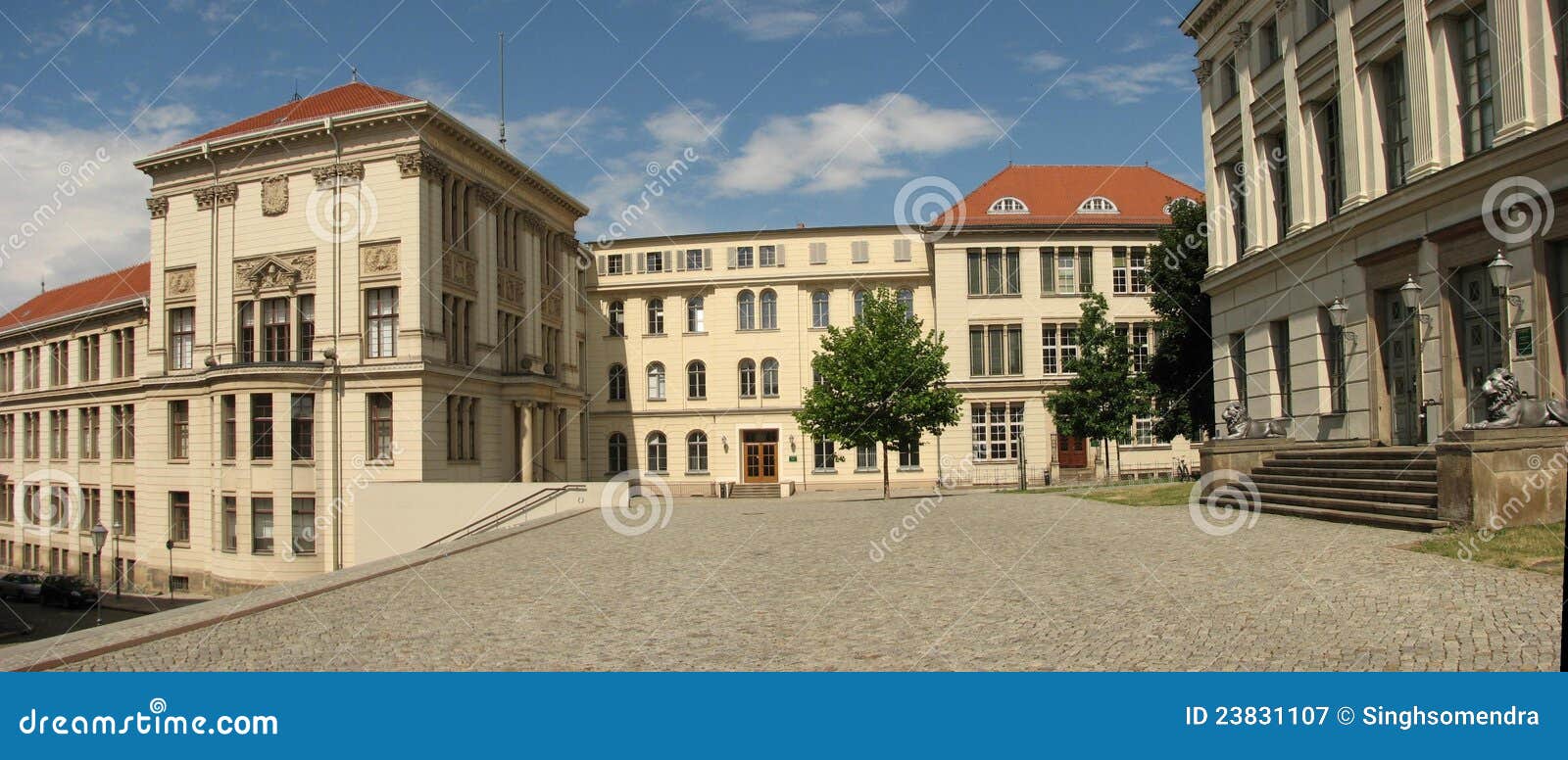 A Panoramic Shot of MLU Halle, Germany Stock Image - Image of europe ...