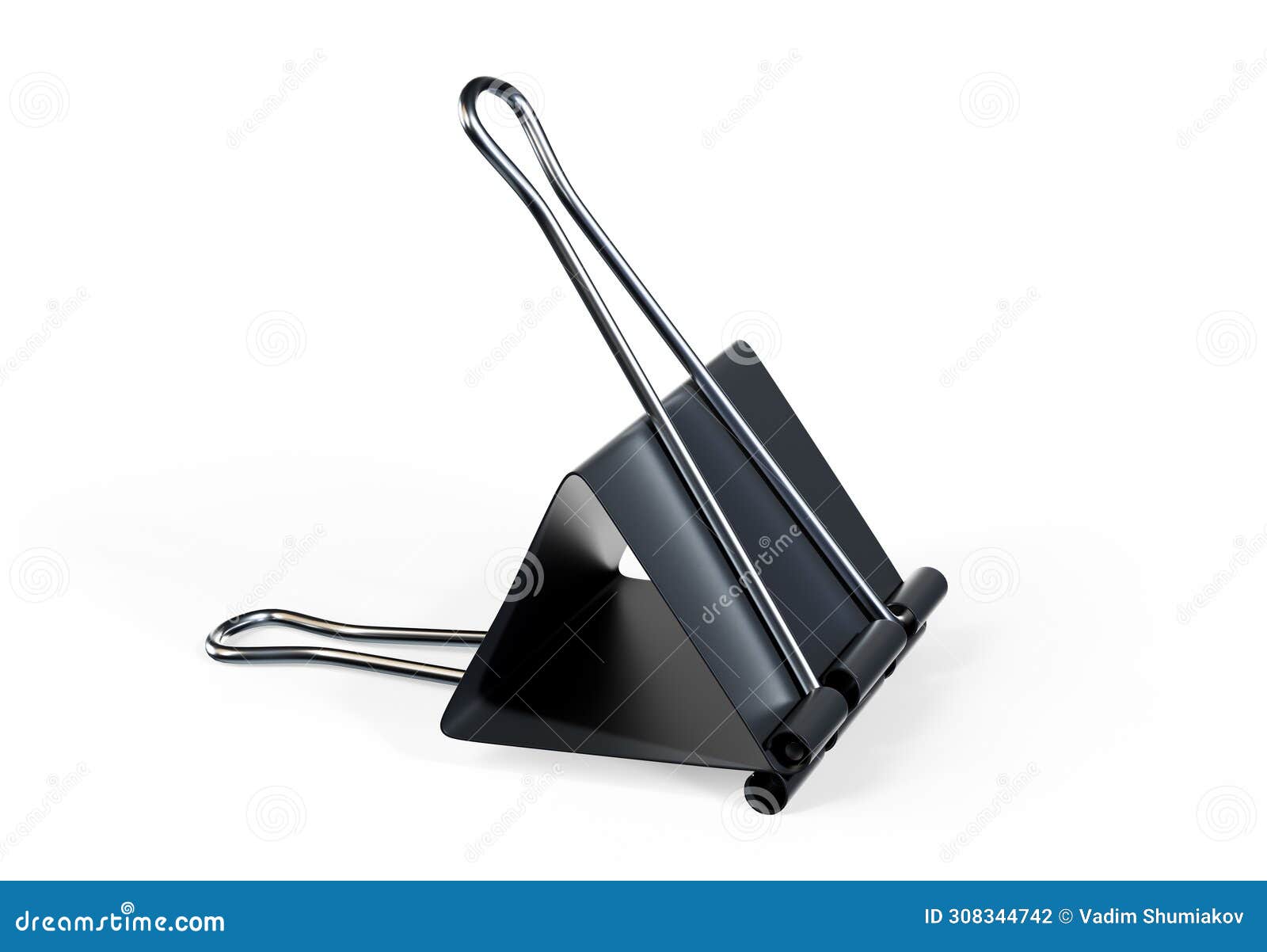 Panoramic Shot of Stacks of Blank Paper with Metal Binder Clips on ...