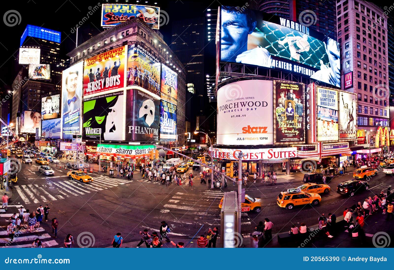 Panoramic Shot of Times Square Editorial Image - Image of theatrical ...