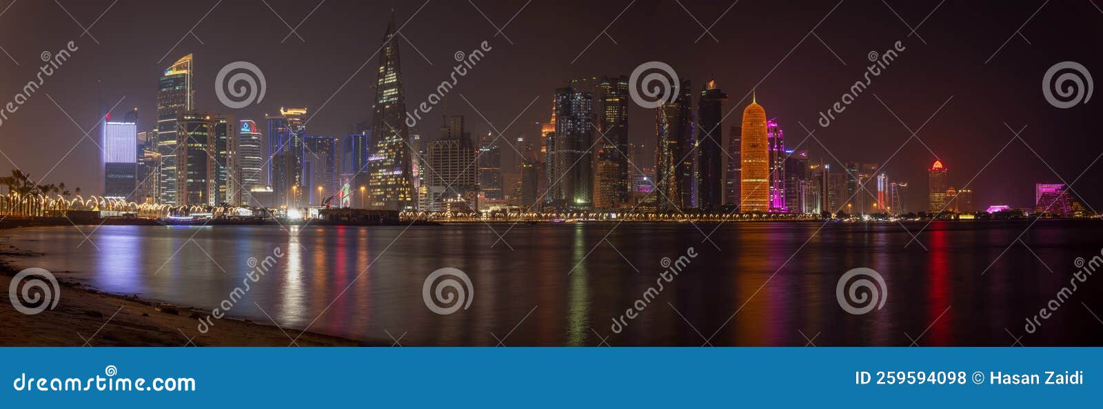 Panoramic Doha Sky Line Qatar Stock Photo - Image of dafna ...