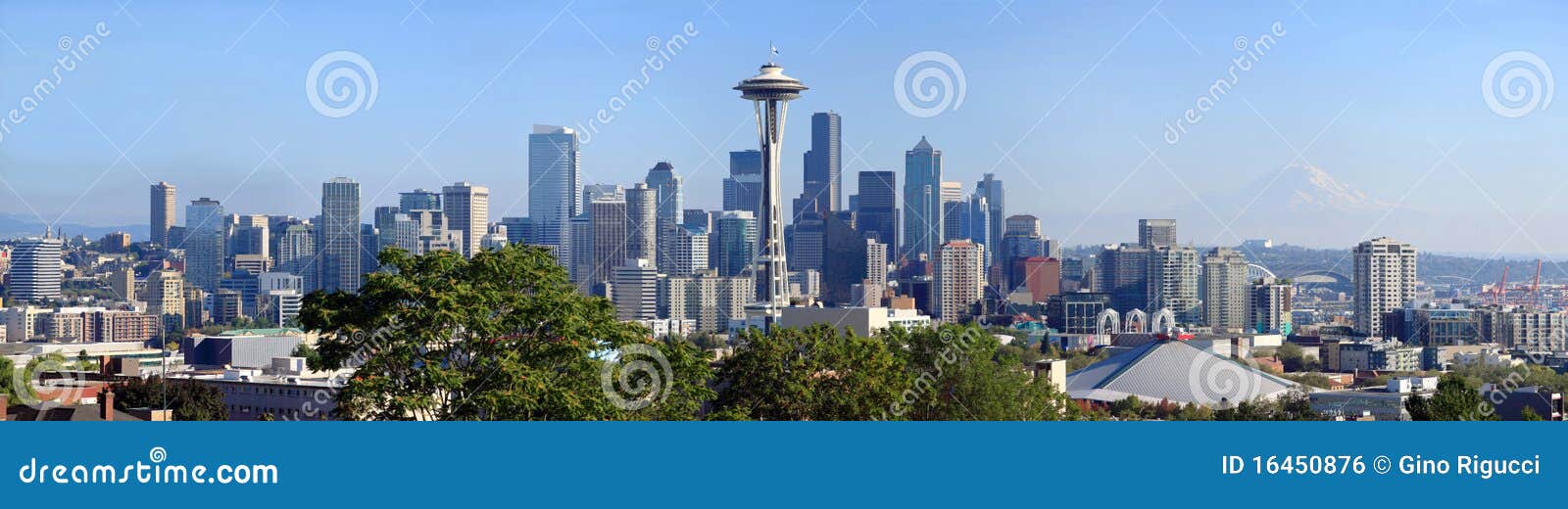 Panoramic Skyline of Seattle WA., at Midday. Editorial Photo - Image of ...