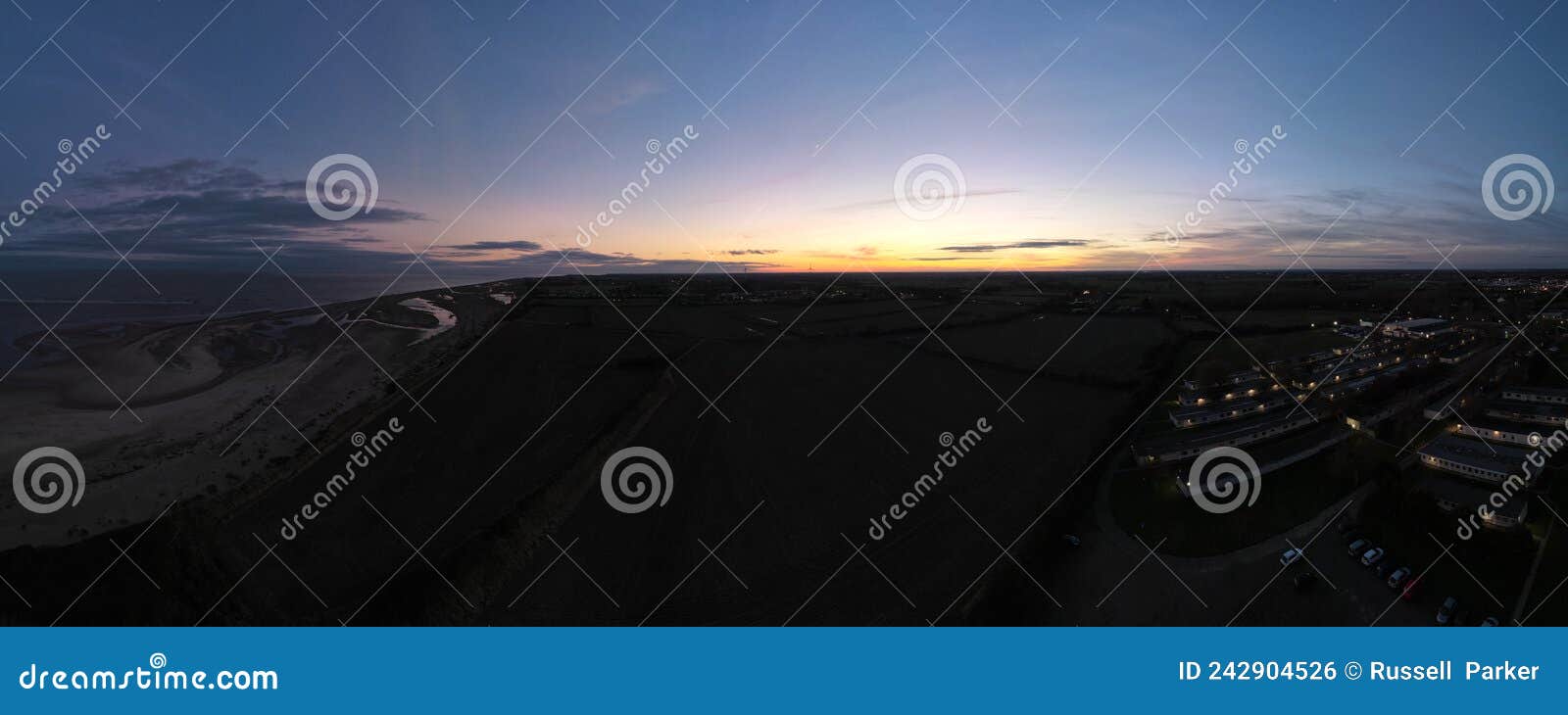 Panoramic Skyline Sunset View Lowestoft Stock Photo - Image of skyline ...