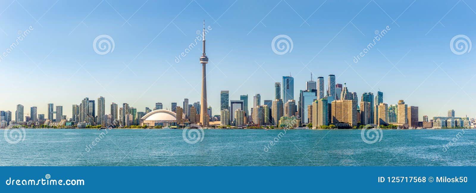 Panoramic Skyline View at the Toronto City in Canada Stock Photo ...