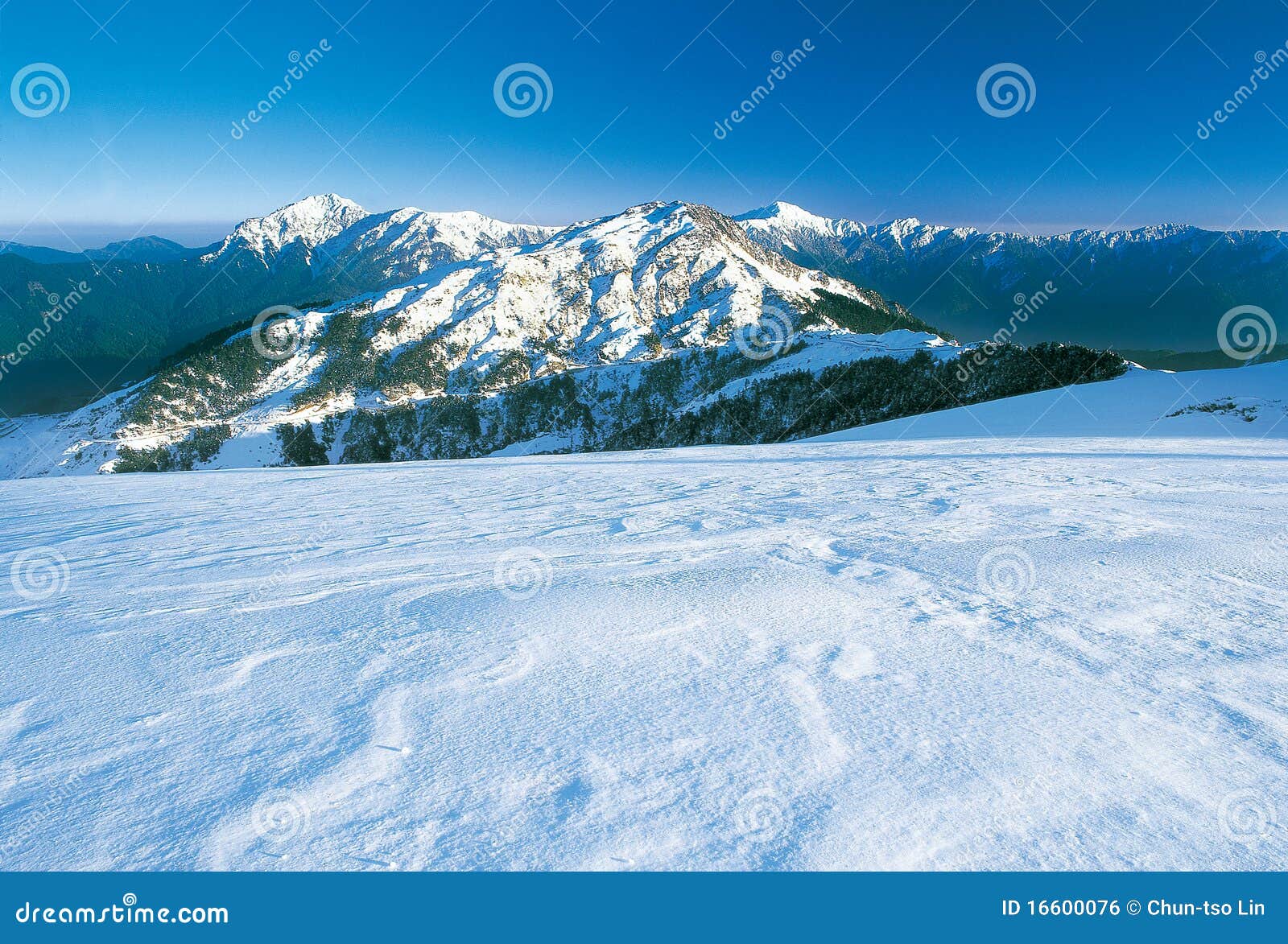 Panoramic Snow Mountain Scenery. Stock Photo - Image of horizon ...