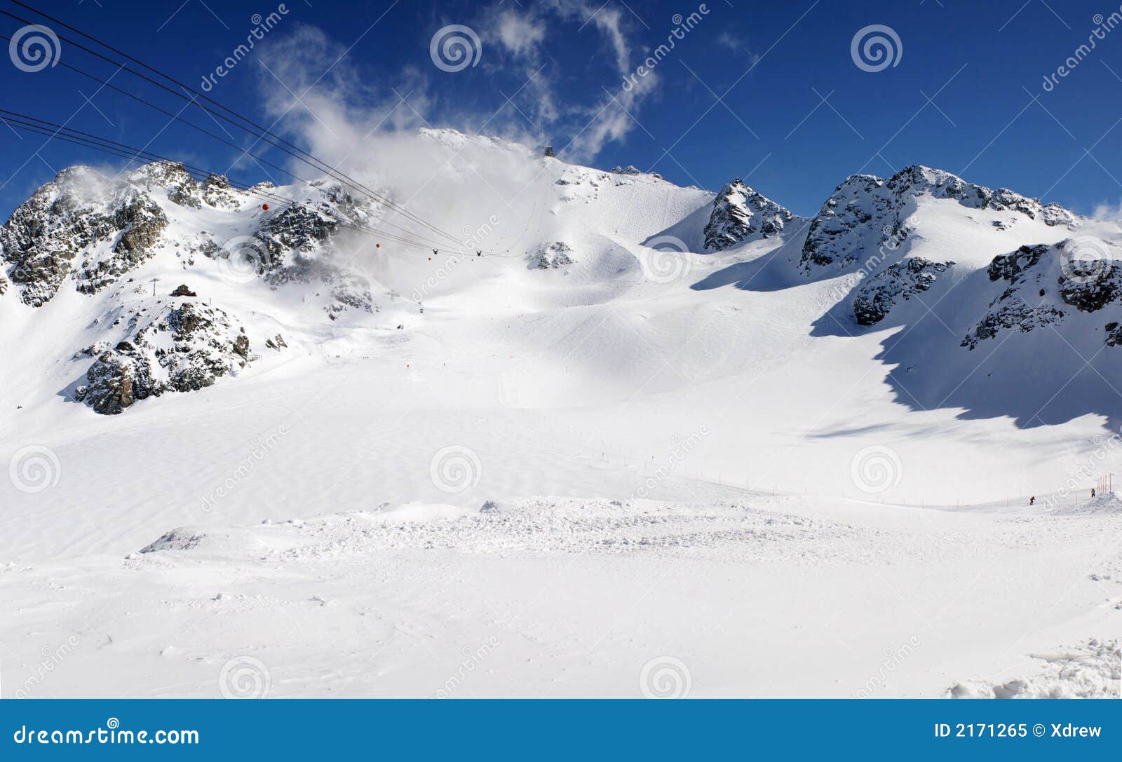 Panoramic Snow Mountains View Stock Image - Image of panorama ...