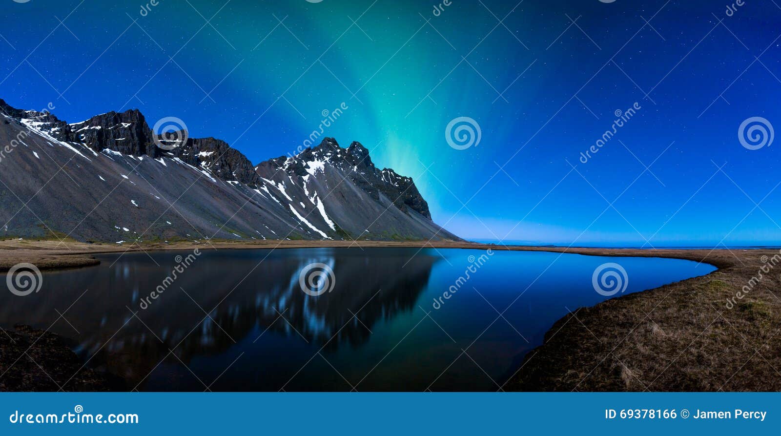 Panoramic Snowy Winter Scene in Scandinavia Stock Photo - Image of ...