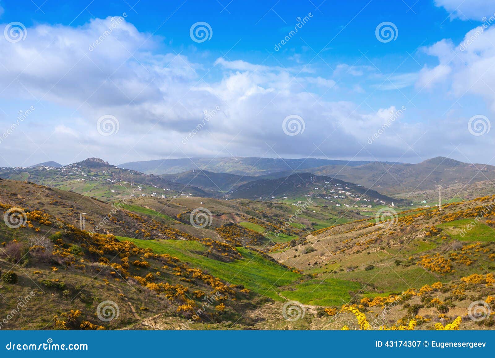 Panoramic Summer Landscape of Tangier Region, Morocco Stock Image ...