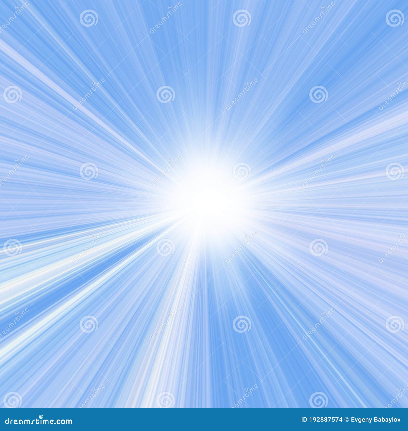Panoramic Sunny Background in Soft Blue Color - Illustration Stock ...