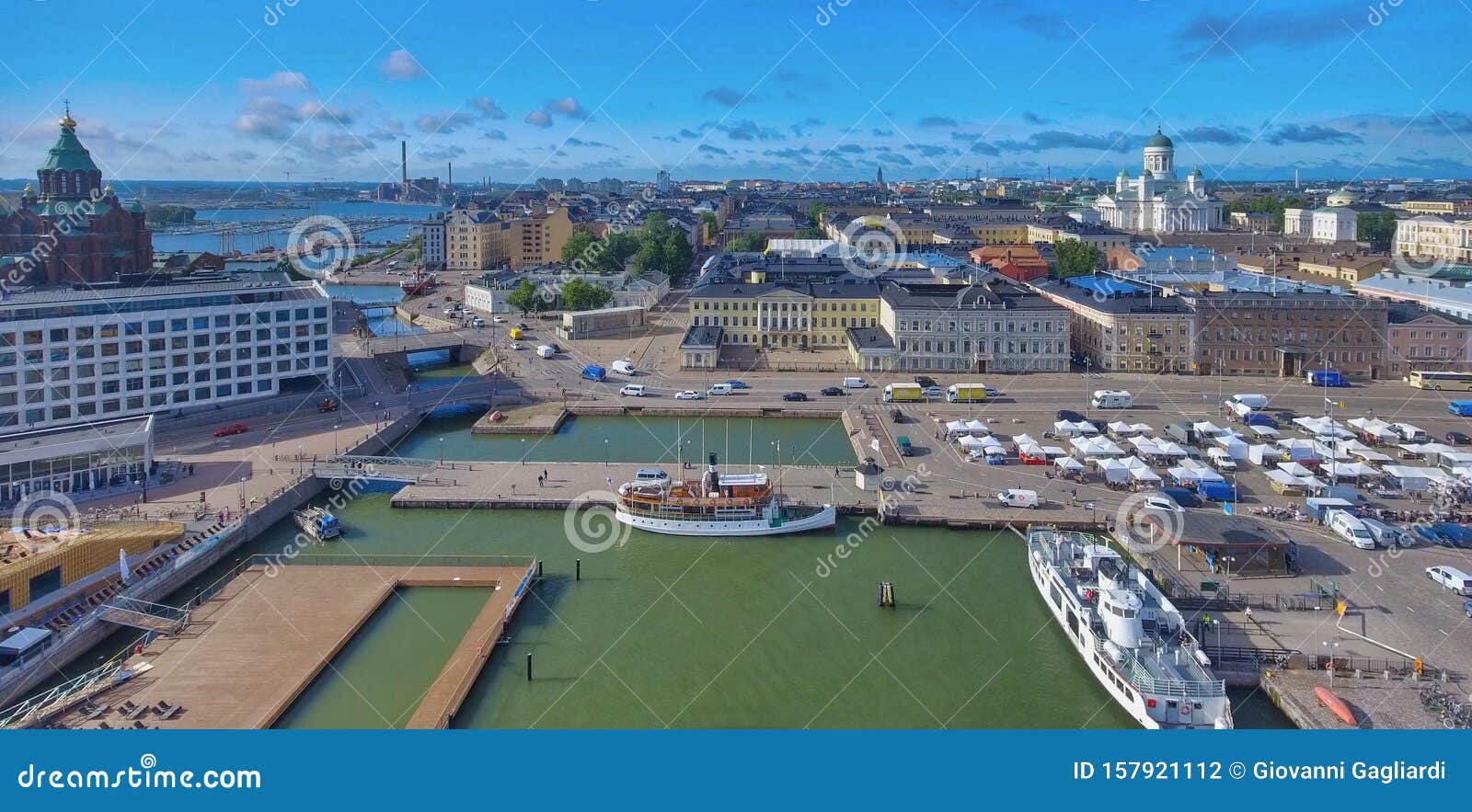 Panoramic Sunset Aerial View of Helsinki Skyline Editorial Photography ...