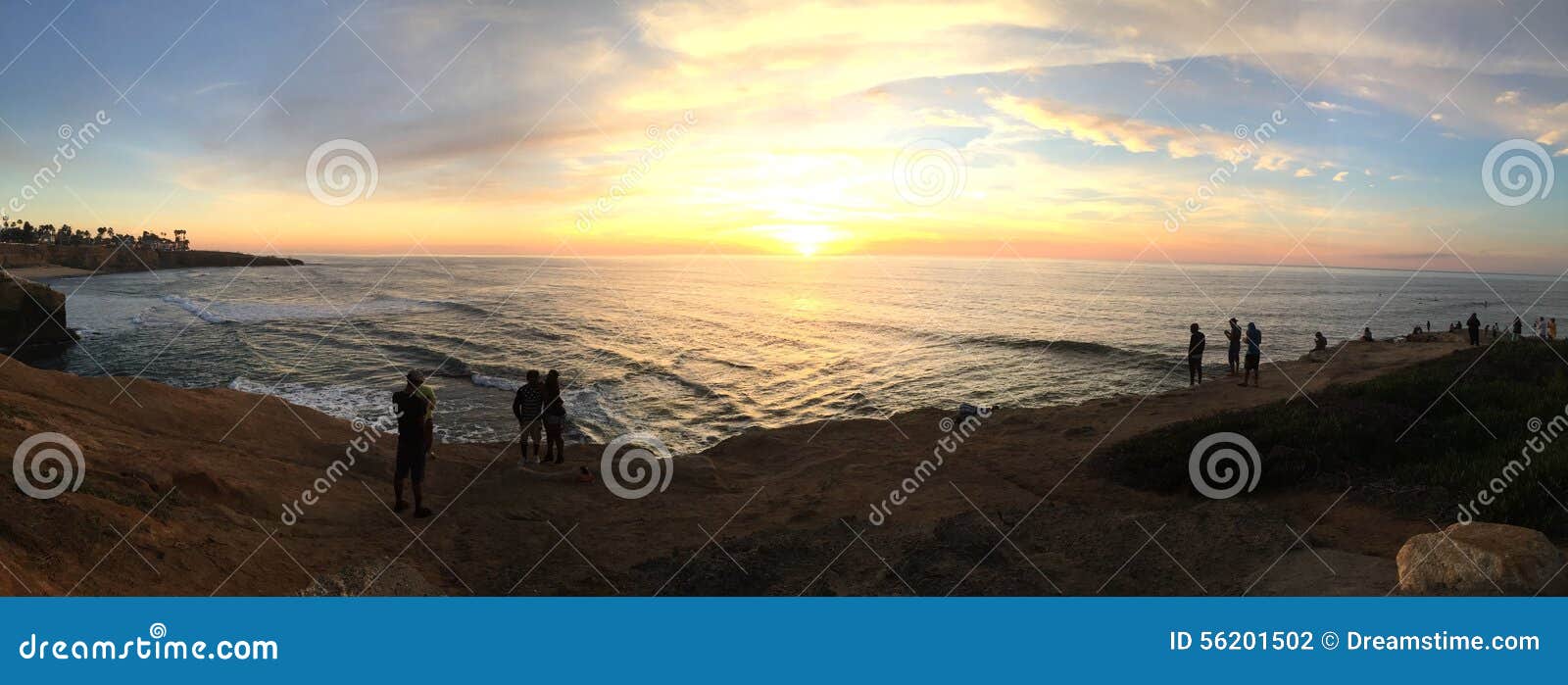 Panoramic sunset editorial photography. Image of beach - 56201502