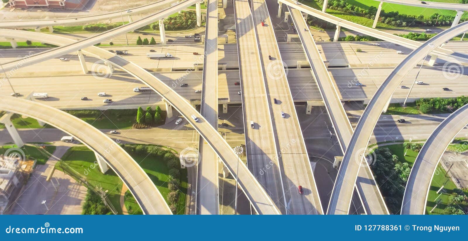 Panoramic Top Ninety Degree View Stack Interchange Expressway in Stock ...
