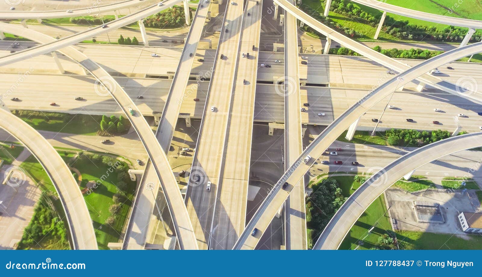Panoramic Top Ninety Degree View Stack Interchange Expressway in Stock ...