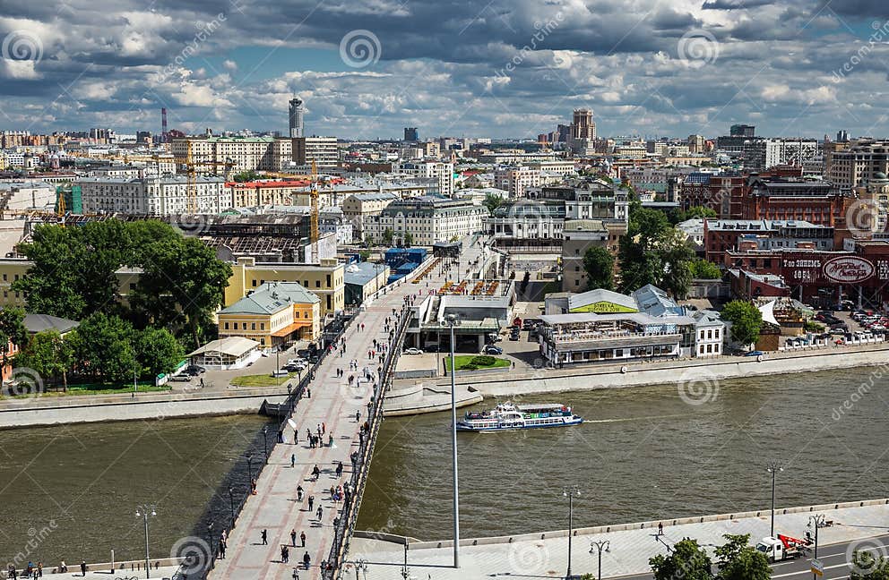 Panoramic Top View of the Moscow River and the Kremlin Editorial Image ...