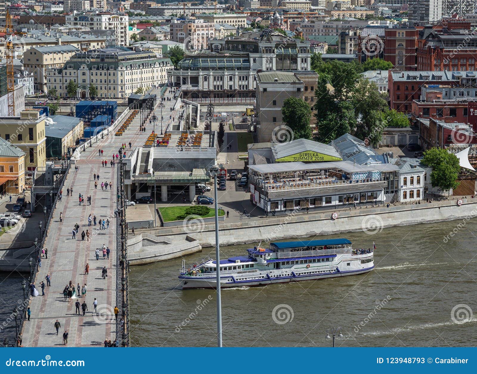 Panoramic Top View of the Moscow River Editorial Stock Photo - Image of ...