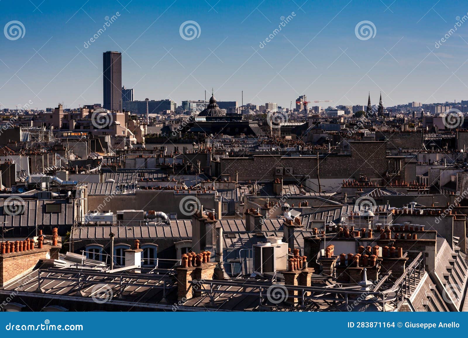 Panoramic Top View of Paris Stock Photo - Image of aerial, french ...