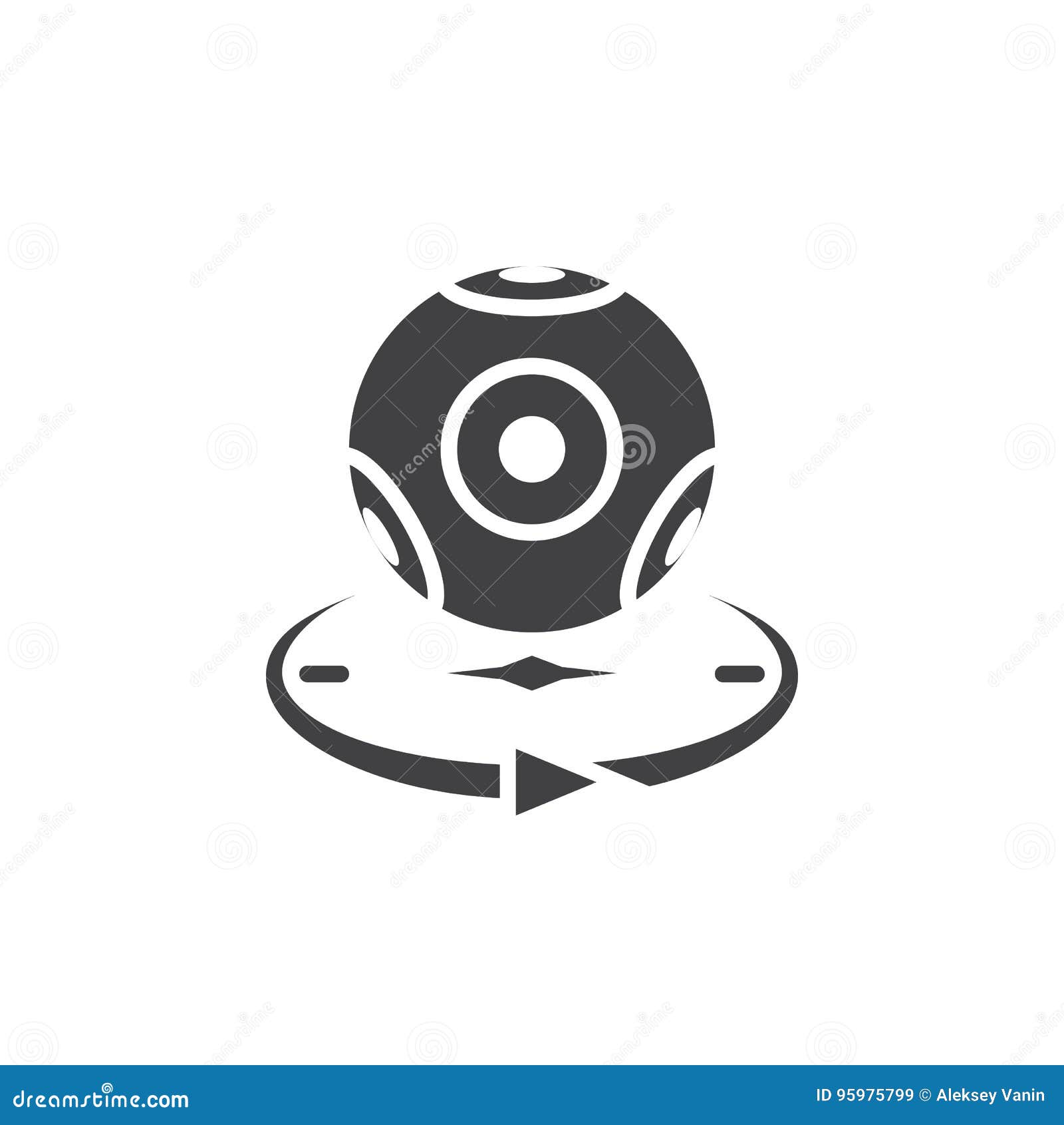 Panoramic Video Camera Icon Vector, Virtual Reality Device Solid Stock ...