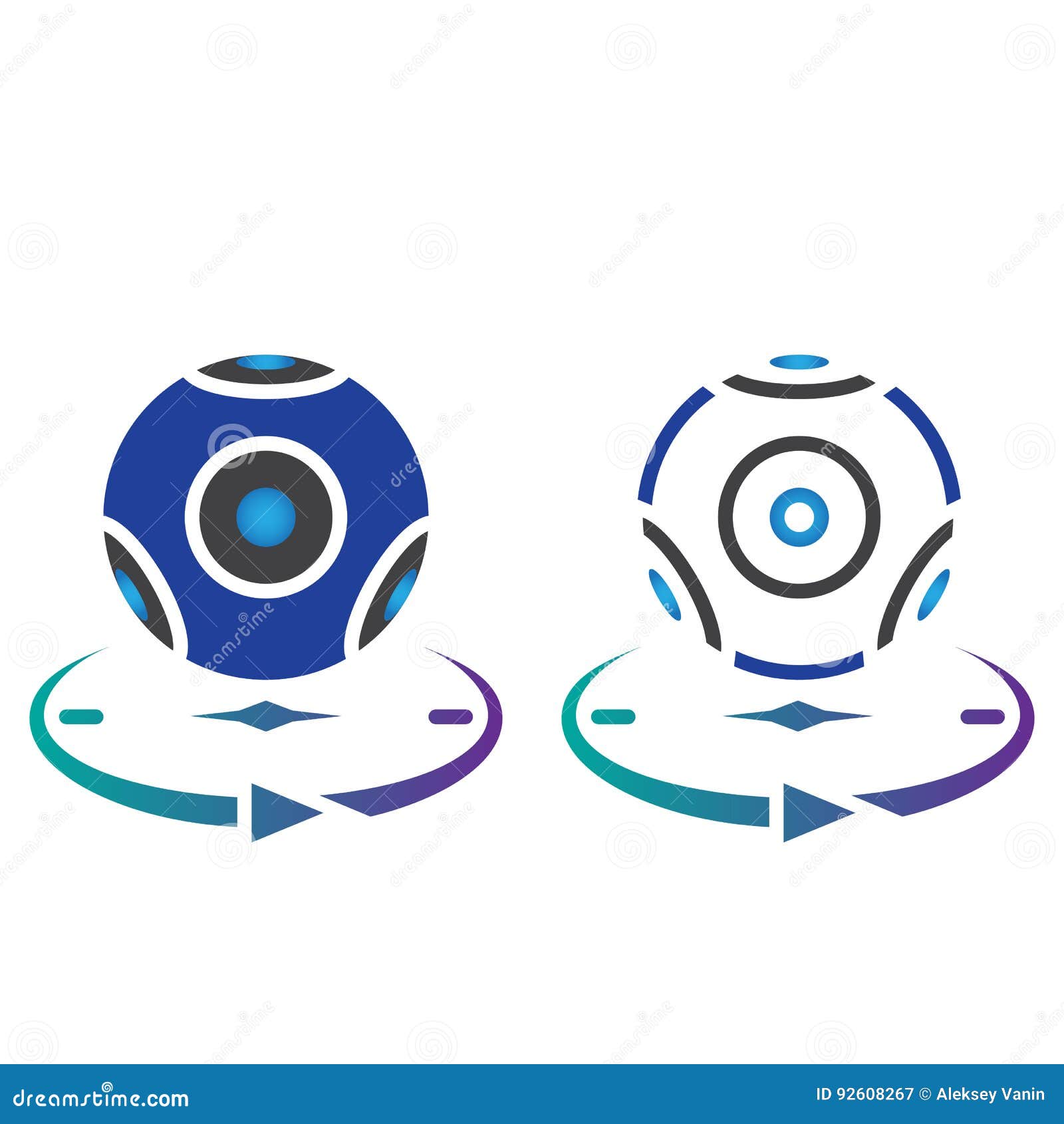 Panoramic Video Camera Line Icon, Outline and Solid Vector Sign, Linear ...