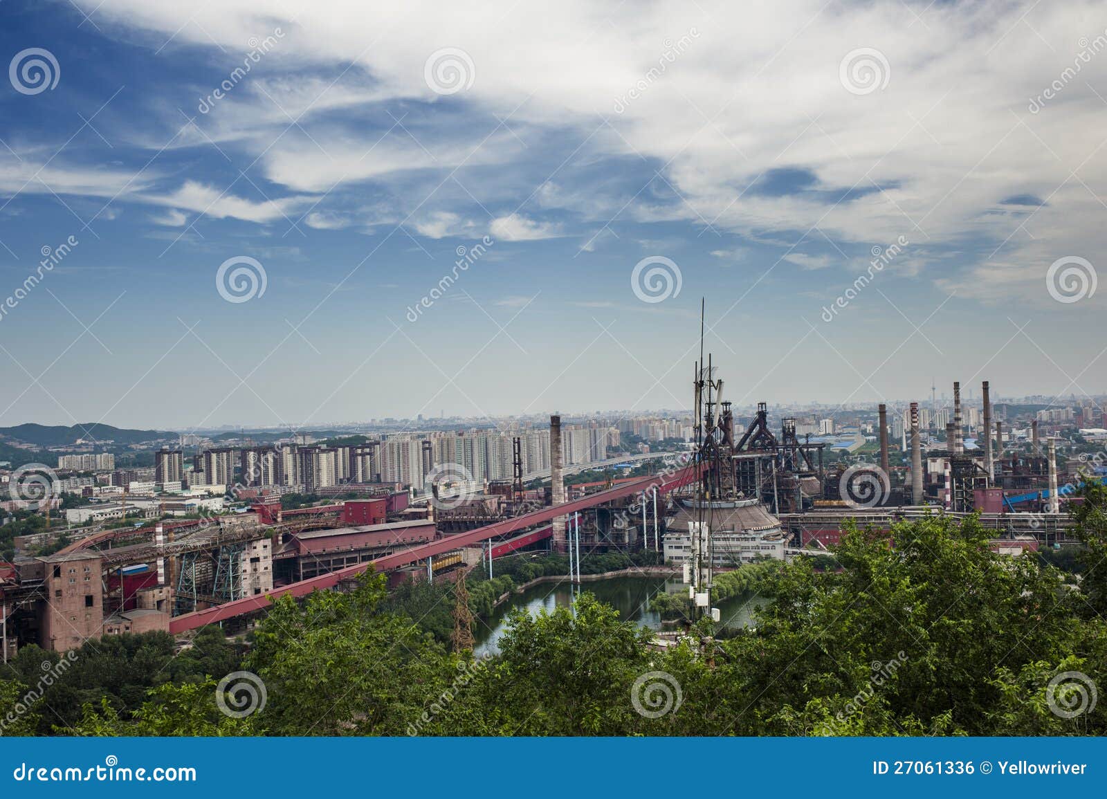 Panoramic View of a Abandoned Steel Works Stock Photo - Image of worker ...