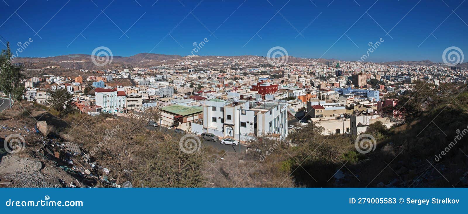 The Panoramic View of Abha City, Saudi Arabia Stock Image - Image of ...