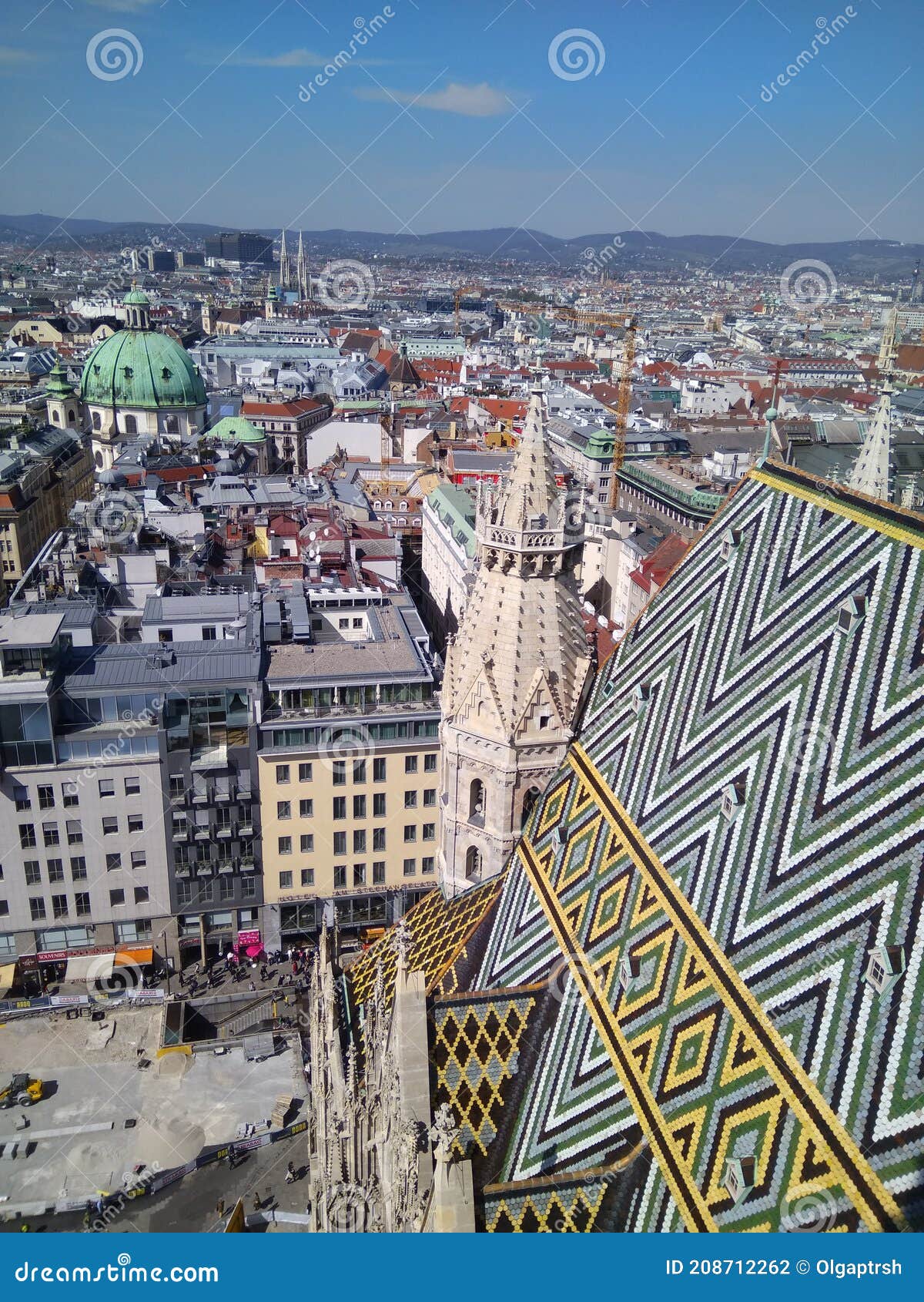 Panoramic View from Above in Vienna in Austria. Editorial Photography ...