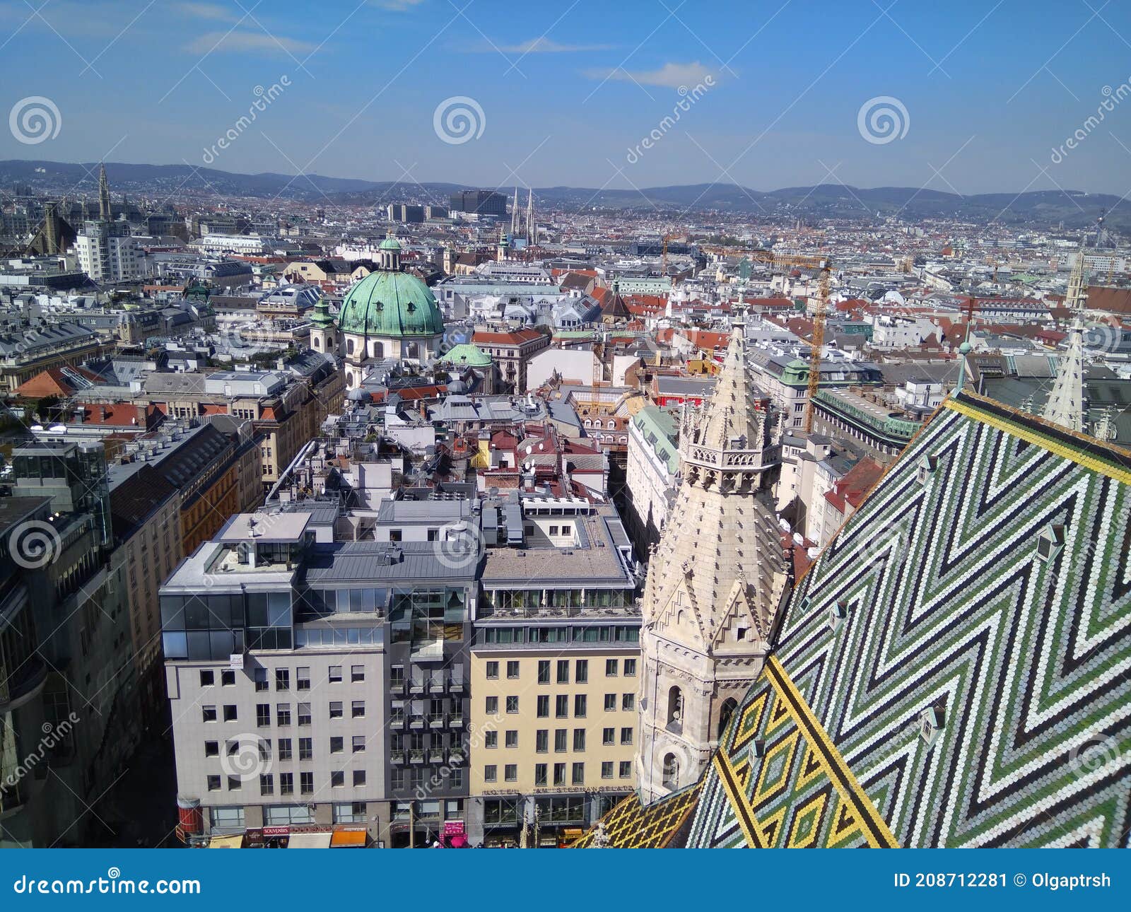 Panoramic View from Above in Vienna in Austria. Editorial Photo - Image ...