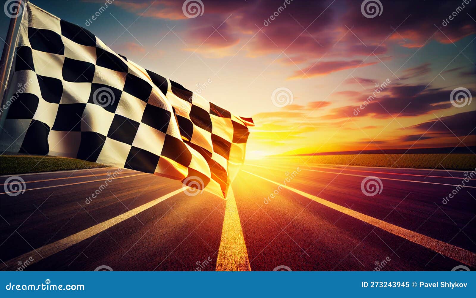 Panoramic View of Abstract Race Ring. Stock Image - Image of hybrid ...