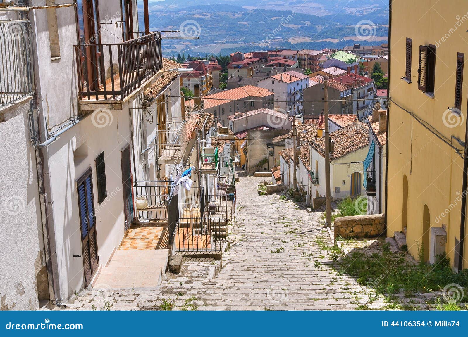Panoramic View of Acerenza. Basilicata. Italy. Stock Photo - Image of ...