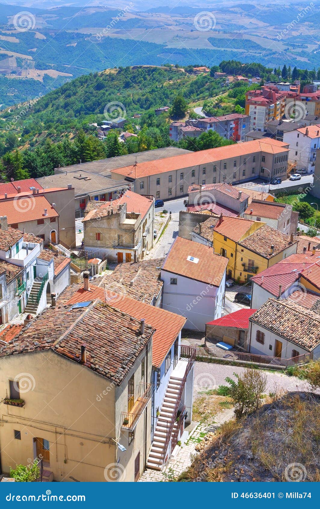 Panoramic View of Acerenza. Basilicata. Italy. Stock Image - Image of ...