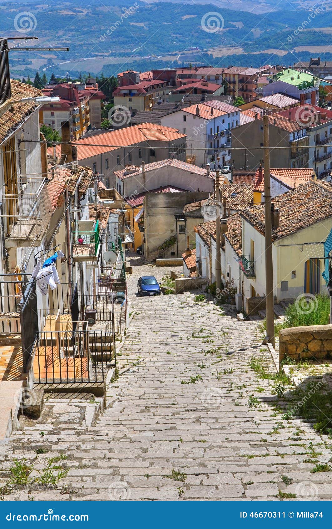 Panoramic View of Acerenza. Basilicata. Italy. Stock Image - Image of ...