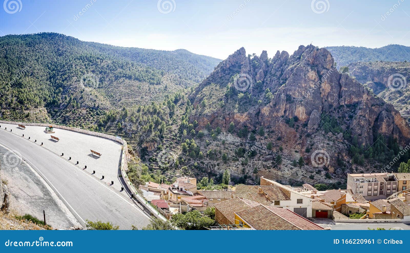 Panoramic view of Aina stock image. Image of montearagon - 166220961