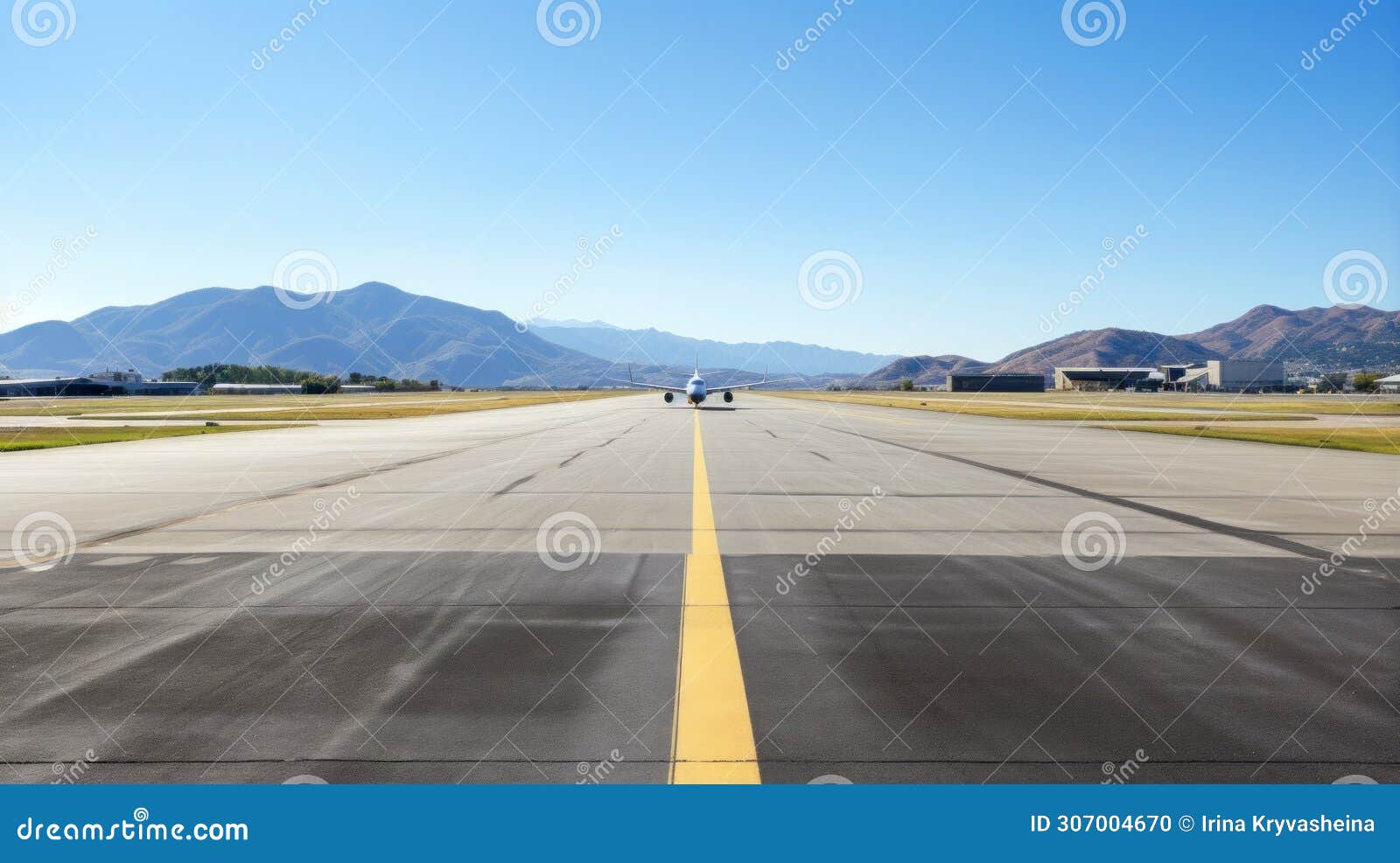Panoramic View of an Airport Runway with Planes Parked and in Motion ... Panoramic View of an Airport Runway with Planes Parked and in Motion ...