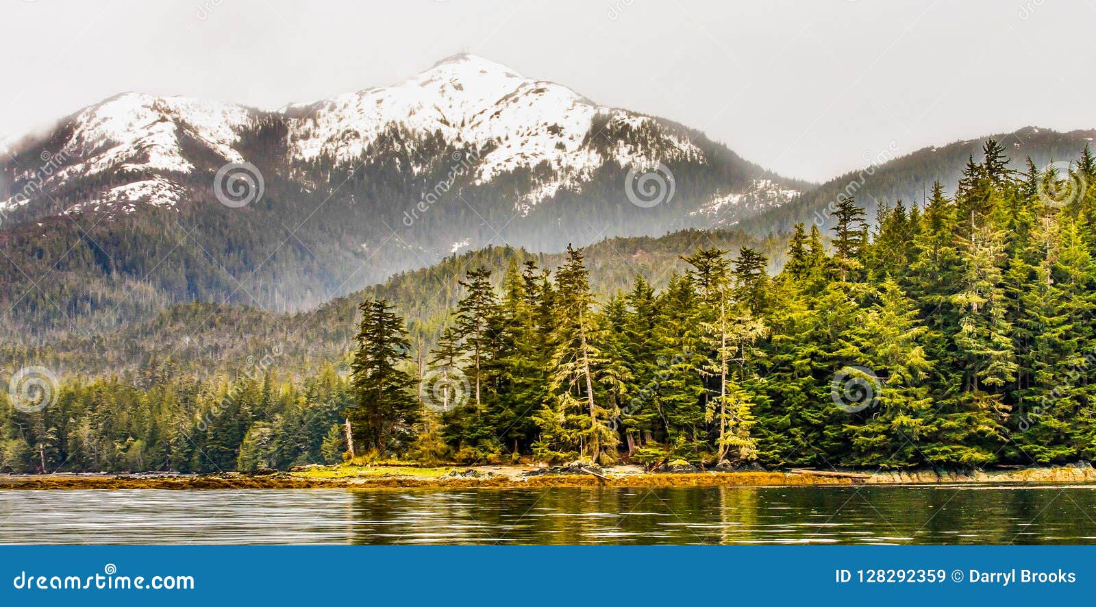 Panoramic View of Alaskan Mountains Stock Image - Image of vacation ...