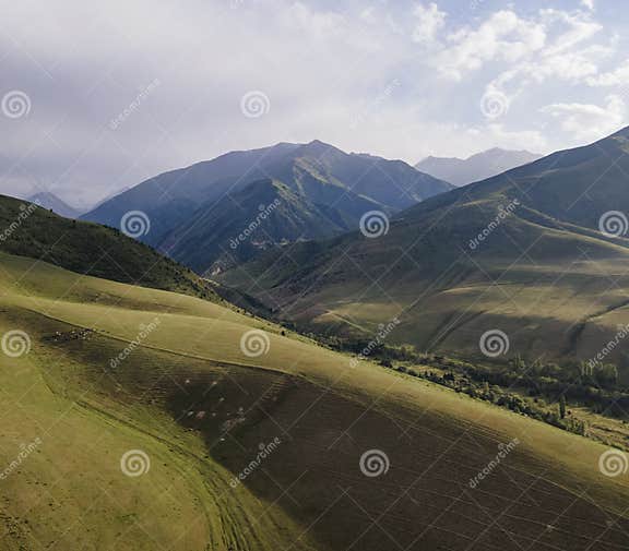 Panoramic View of the Alpan Mountains Stock Image - Image of europe ...