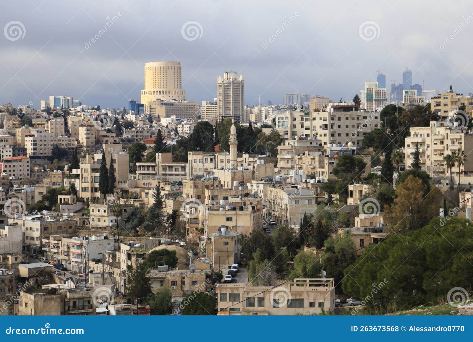 Panoramic View of Amman City Stock Photo - Image of jordan, amman ...