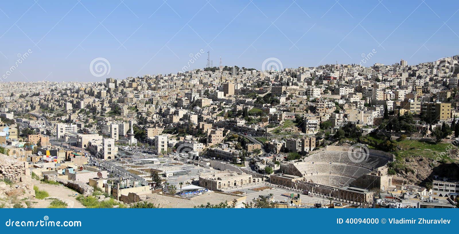 Panoramic View of Amman S Skyline, Jordan Stock Photo - Image of ...