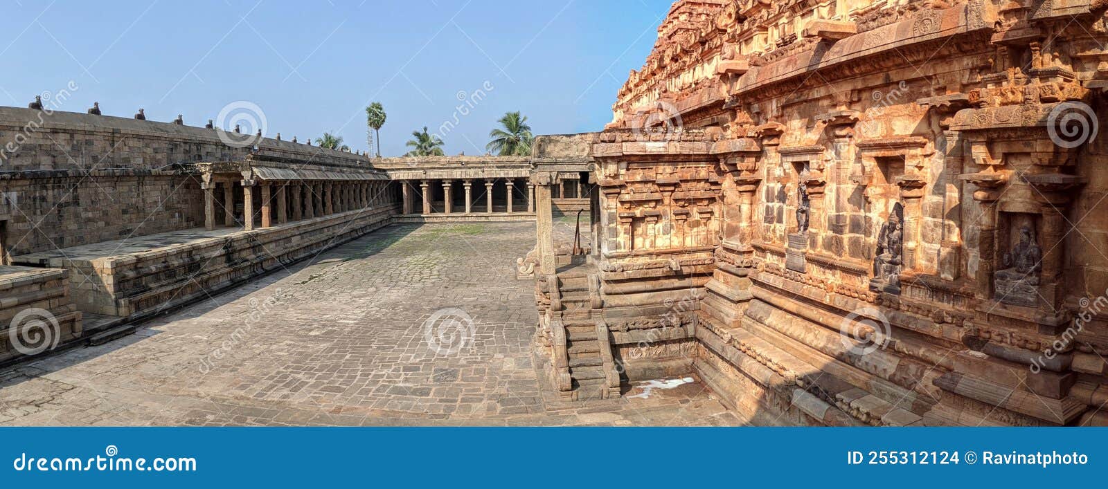 Panoramic View of an Ancient South Indian Temple, India Stock Photo ...