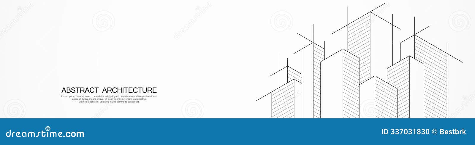 Panoramic View of Architectural Drawing with Building Construction for ...